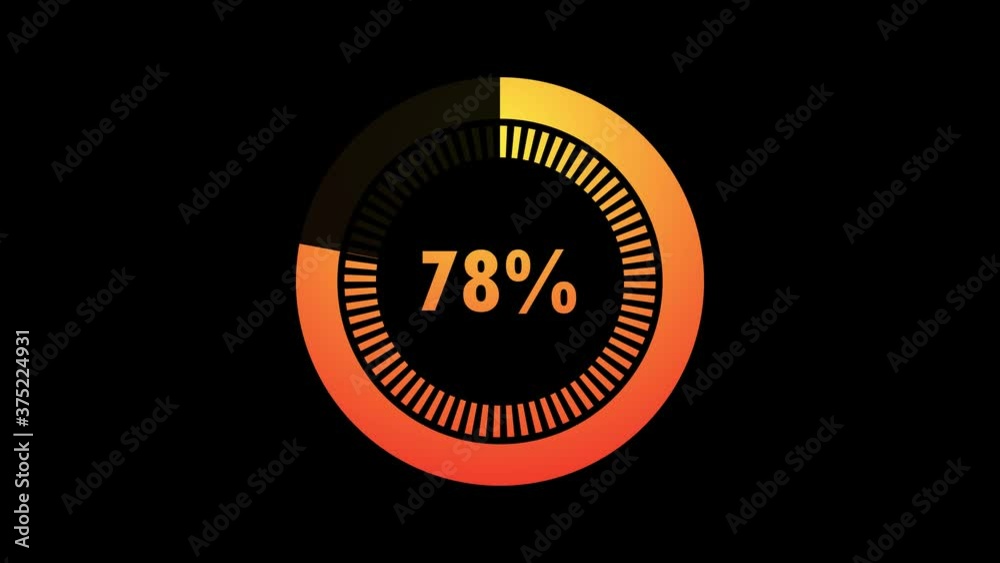 Loading Animation. Animation of Circle Percentage Diagram Isolated on ...