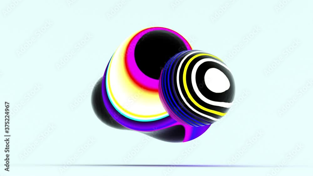 3d render with abstract art surreal alien substance based on deformed ...