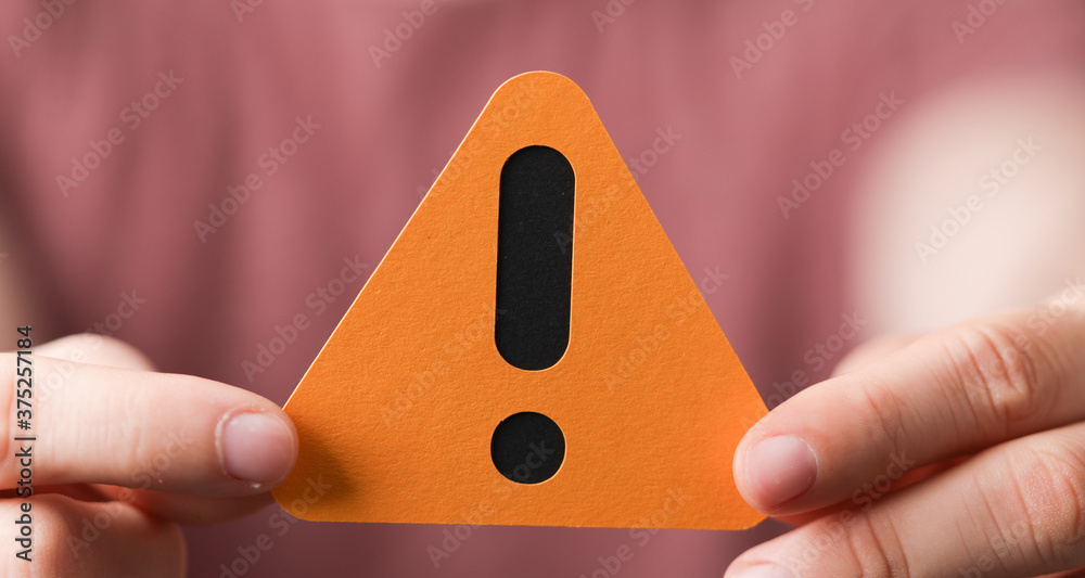 warning stop sign attention symbol Stock Photo | Adobe Stock