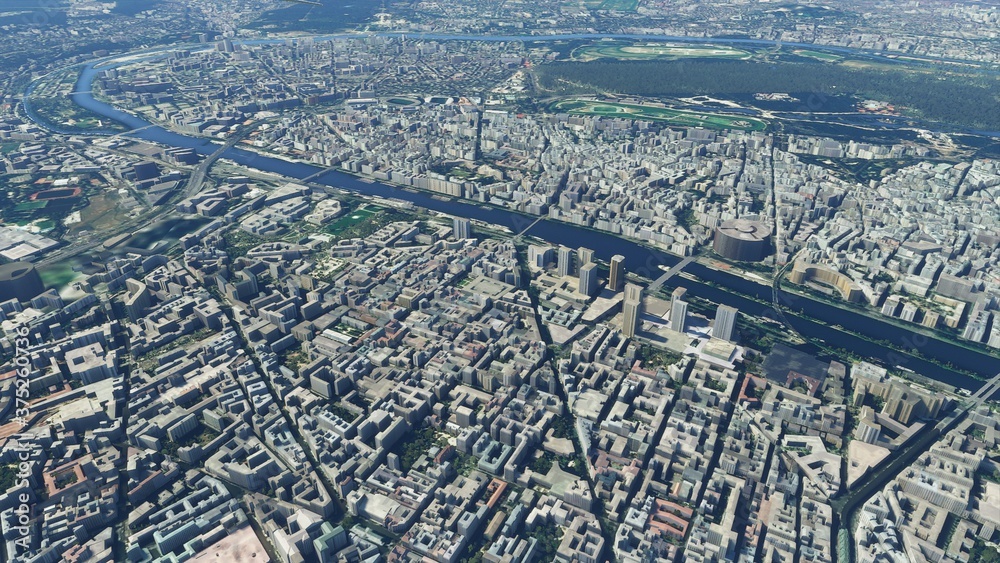 Foto de Bird's eye view of Paris. Paris aerial photography. Paris from ...