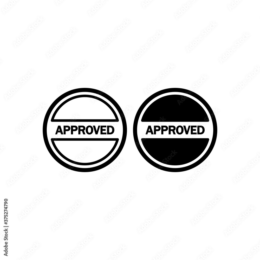 Approved icon symbol vector illustration Stock Vector | Adobe Stock