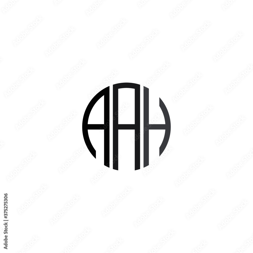 AAH,HAA,AHA Initial Logo Letter of Symbol Company. Modern template Flat ...