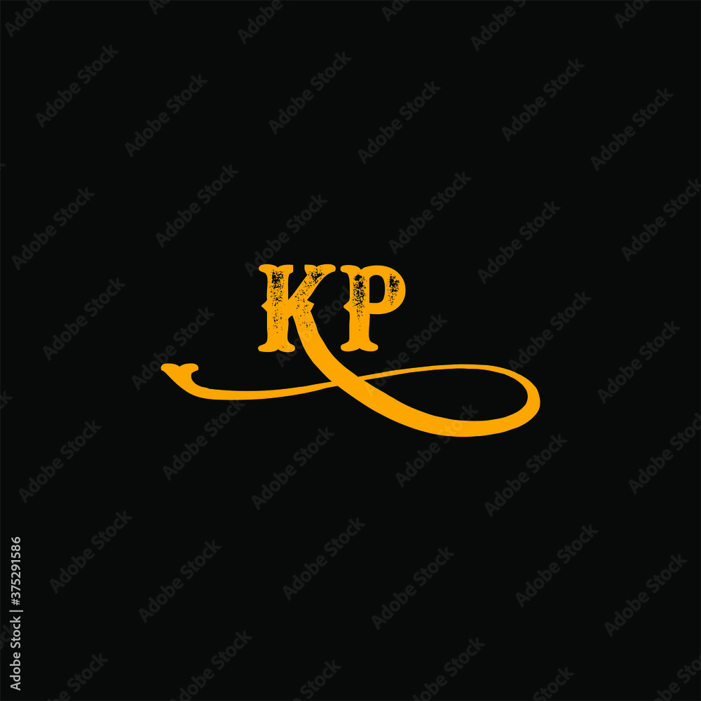 K P letter logo creative design Stock Vector | Adobe Stock