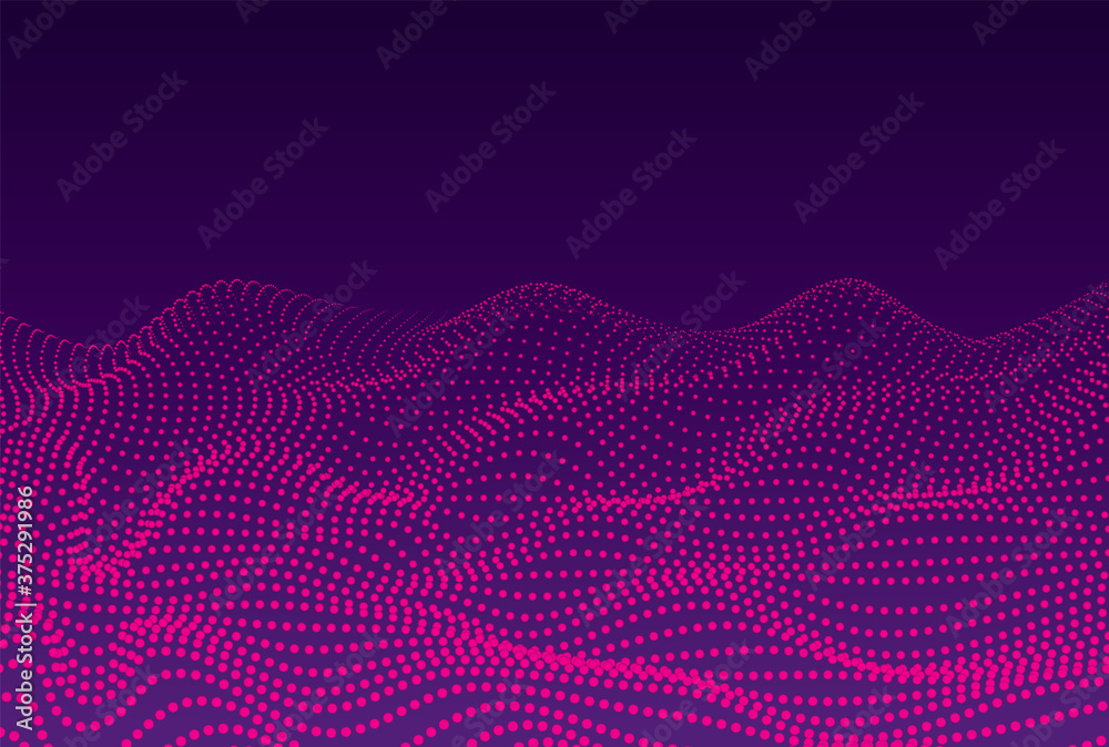 pink abstract data technology background with dots Stock Vector | Adobe ...