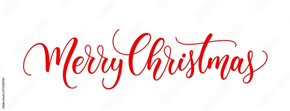 Merry Christmas text. Xmas calligraphic inscription. Christmas ...