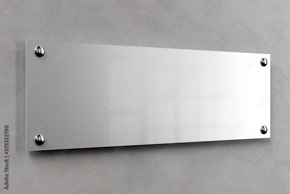 Metal office plate mockup Stock Photo | Adobe Stock