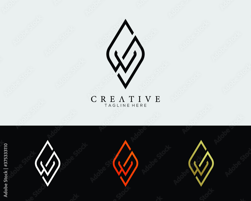 letter L and S design logo template modern creative elegant Stock ...