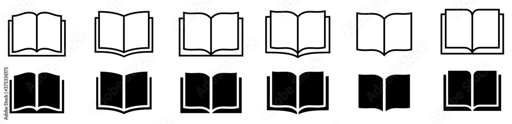 Book icon set. Simple book symbol. Vector illustration Stock Vector ...