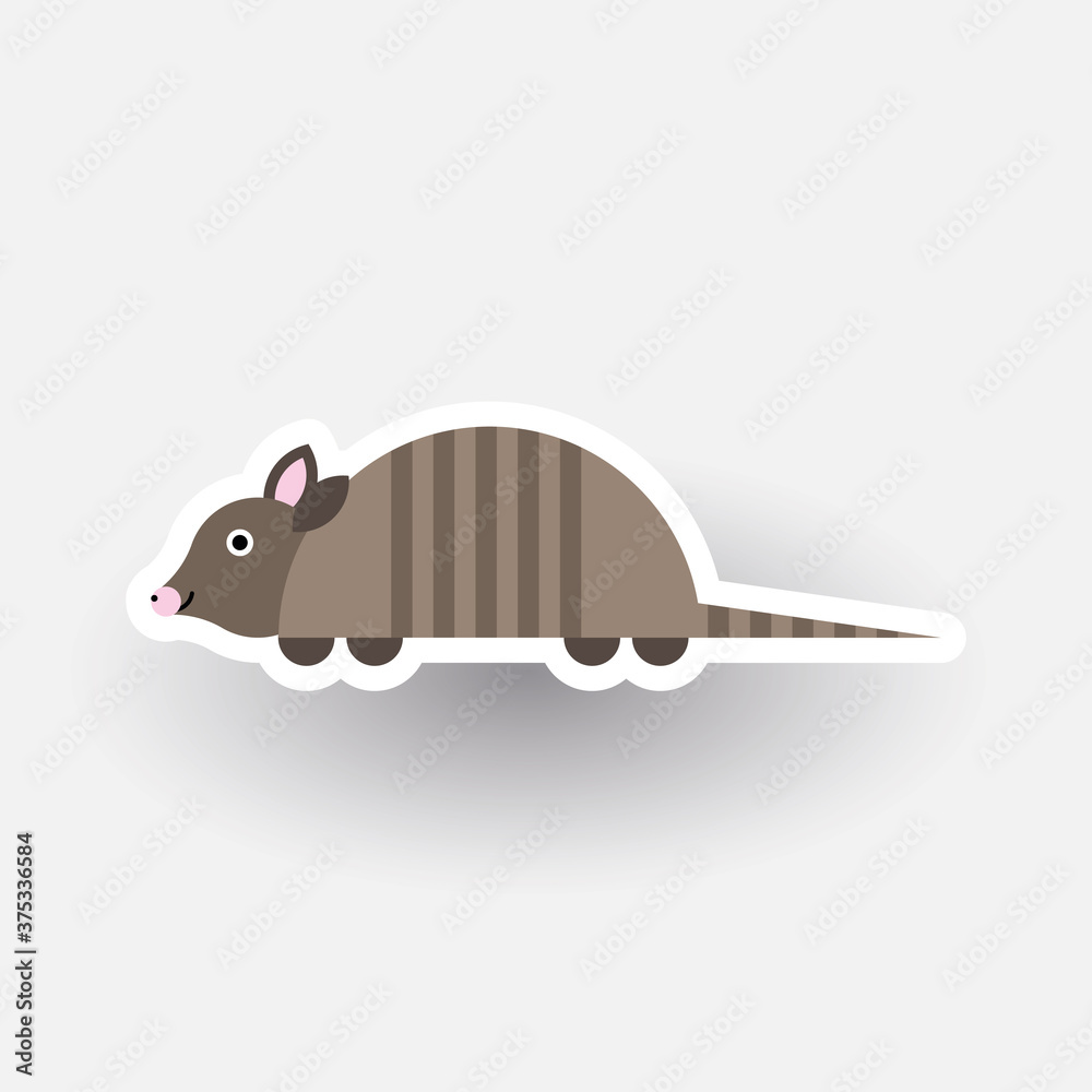 Happy Armadillo cartoon character Stock Vector | Adobe Stock