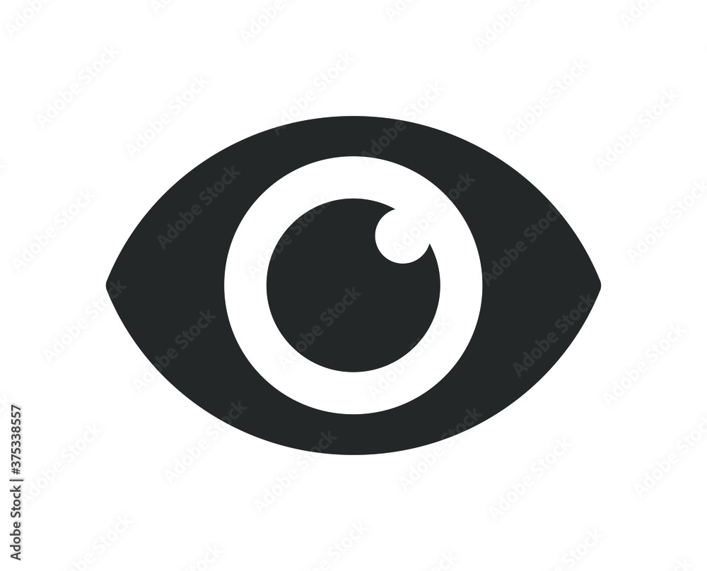 Eye icon symbol shape. Looking vision eyeball logo sign. Vector ...