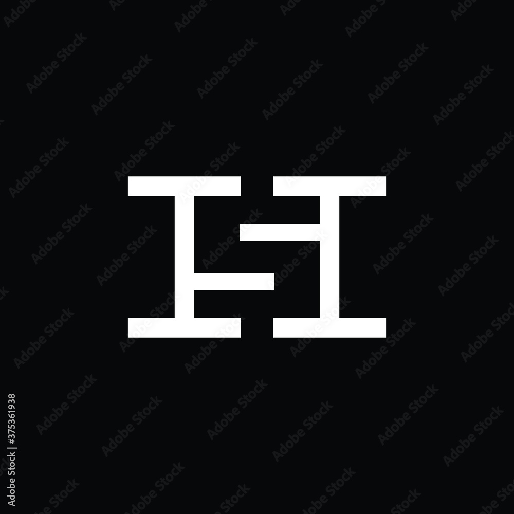 simple initial minimal biased based vector logo design of letter H in ...
