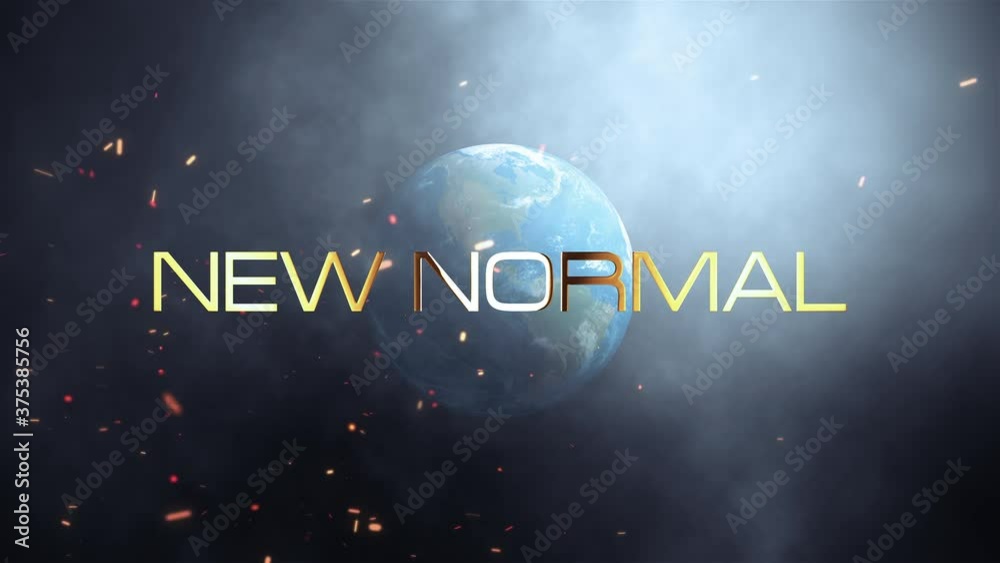 New Normal cinematic title trailer background concept. Animated 4K 3D ...