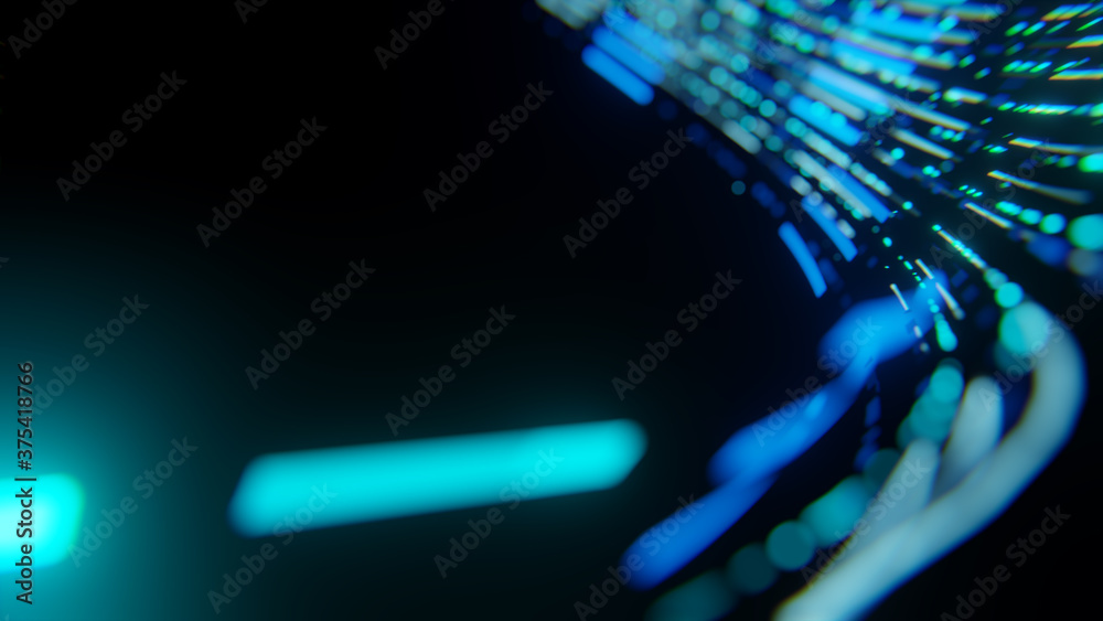 abstract blue technology background. Abstract tech background. Floating ...