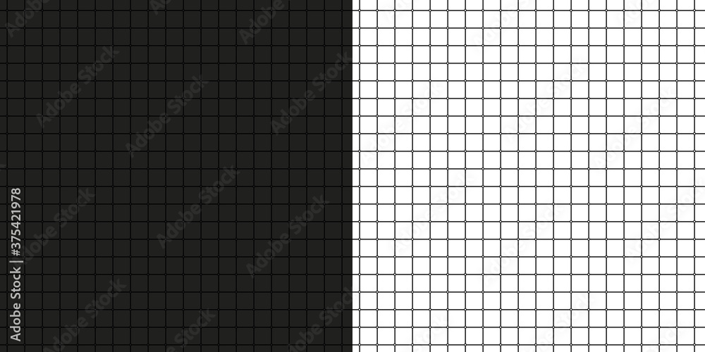 Two seamless mathematical patterns squared paper with dots and spaces ...