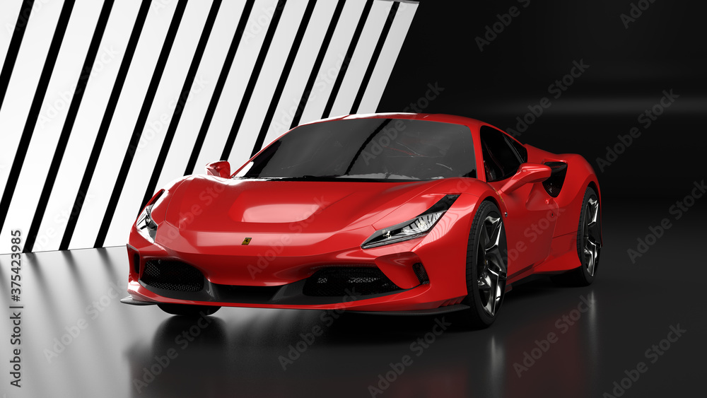 Ferrari F8 Tributo in the studio Stock Photo | Adobe Stock
