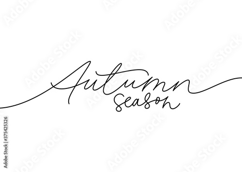 Autumn season ink pen vector lettering. Modern inscription handwritten ...
