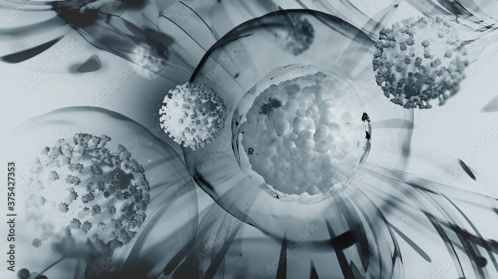 Vaccine search and antibody research. Viruses and microorganisms under ...