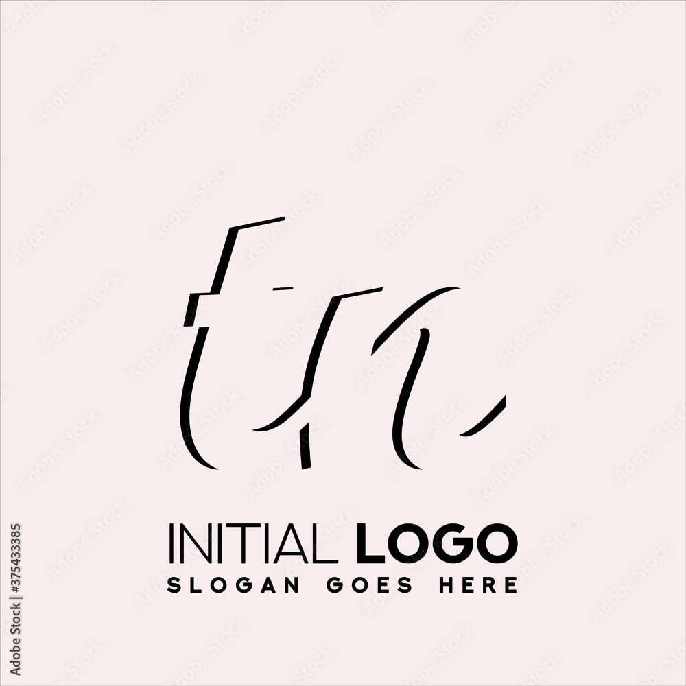 Initial TN negative space letter illusion Stock Vector | Adobe Stock