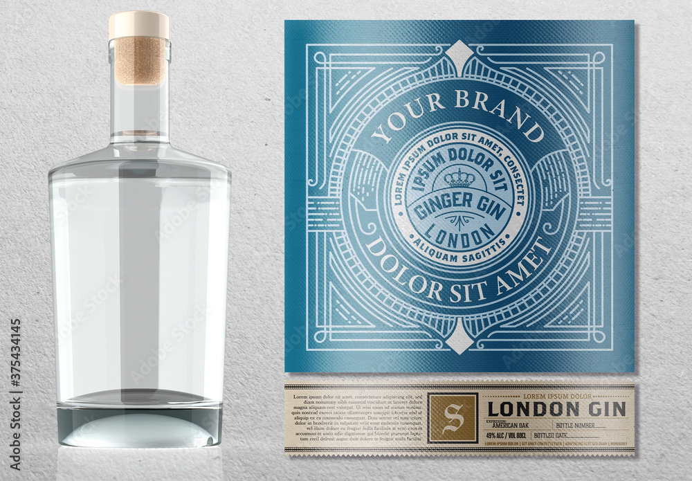 Vintage Liquor Label Packaging Layout Stock Template | Adobe Stock
