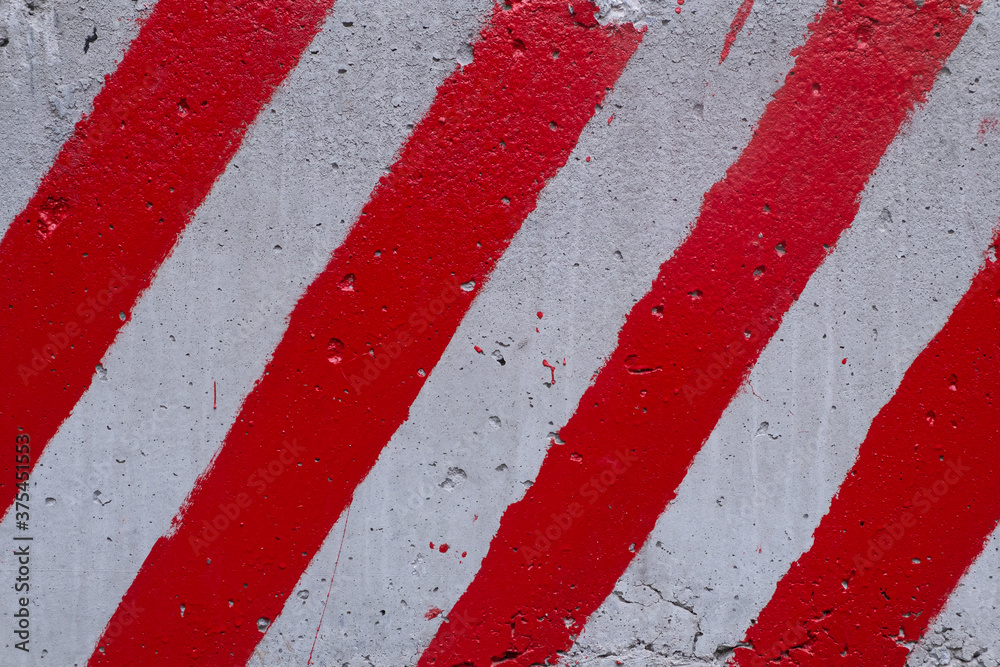 Warning markings on a concrete slab Stock Photo | Adobe Stock