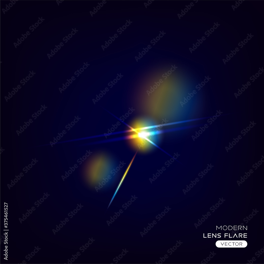 Modern Lens Flare effect vector illustration Stock Vector | Adobe Stock