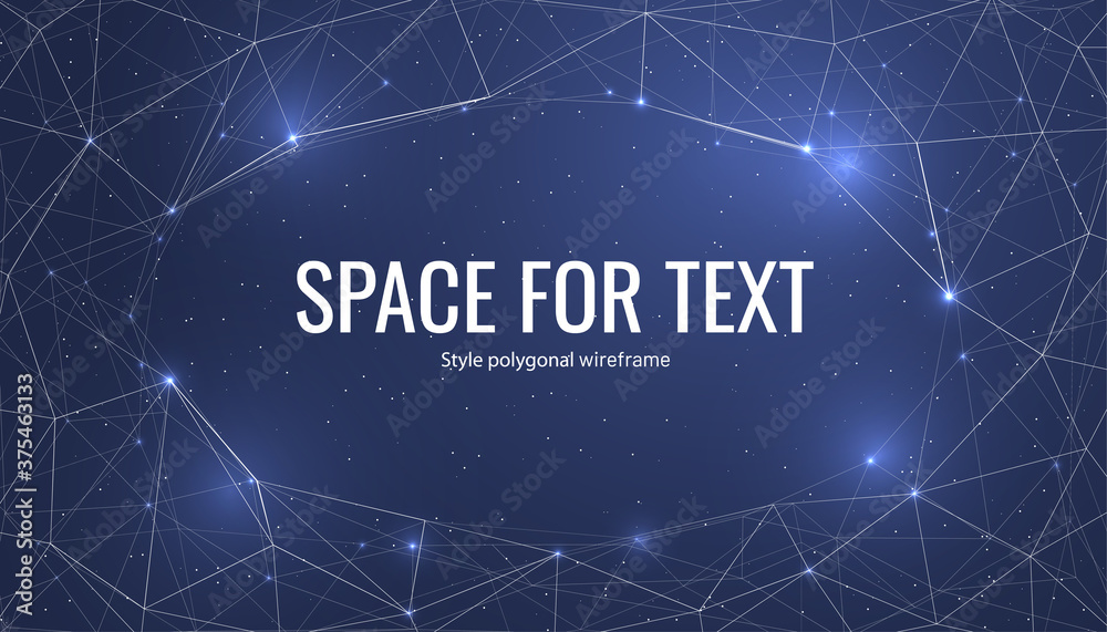 Magic night sky banner for invitation card. Frame template for text or ...