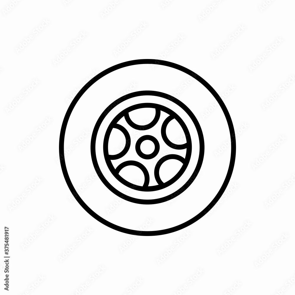 Outline tire icon.Tire vector illustration. Symbol for web and mobile ...