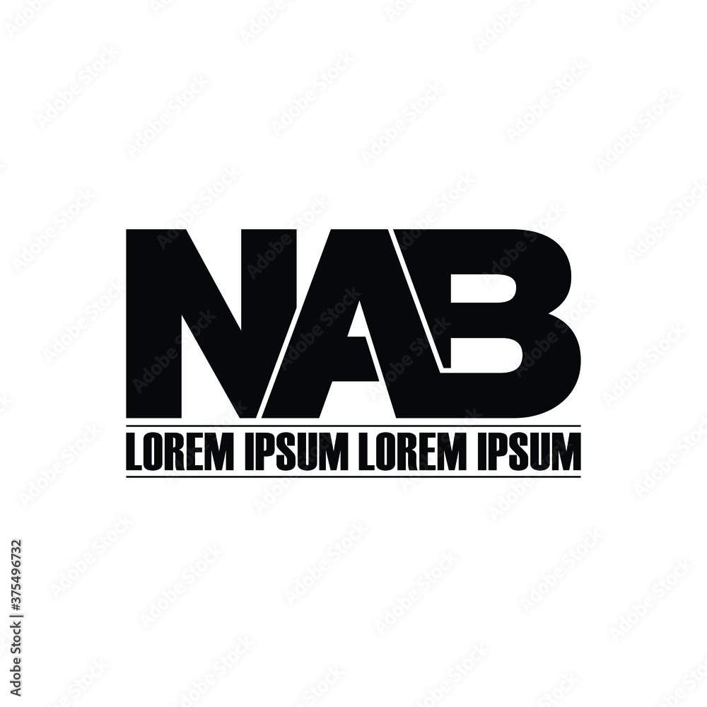 NAB letter monogram logo design vector Stock Vector | Adobe Stock