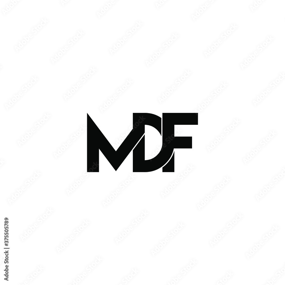 mdf letter original monogram logo design Stock Vector | Adobe Stock