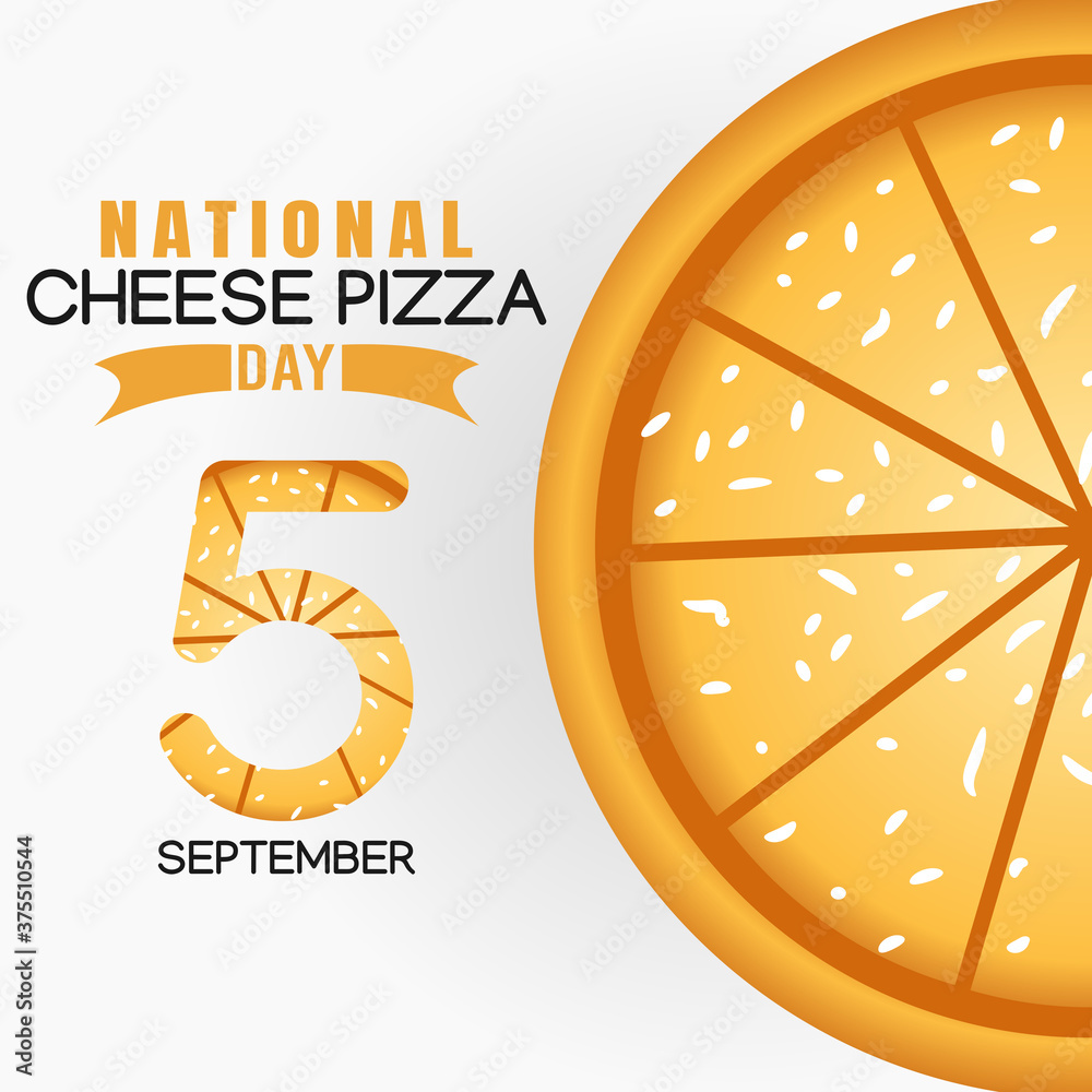vector graphic of national cheese pizza day good for national cheese ...