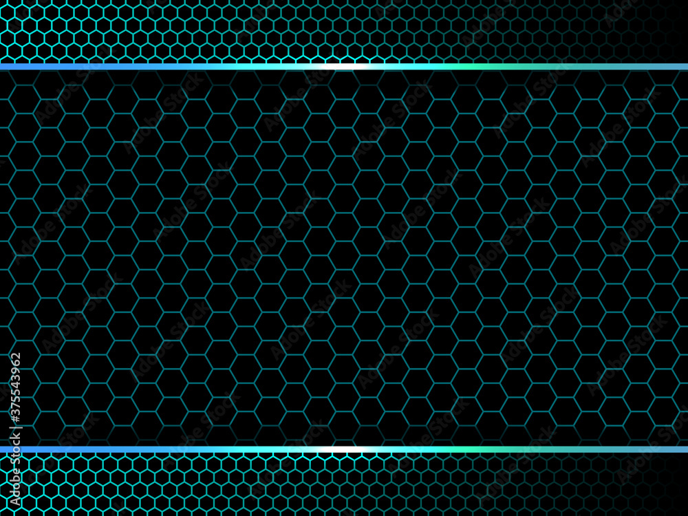 Hexagonal carbon fiber background with lines and highlights on a carbon ...