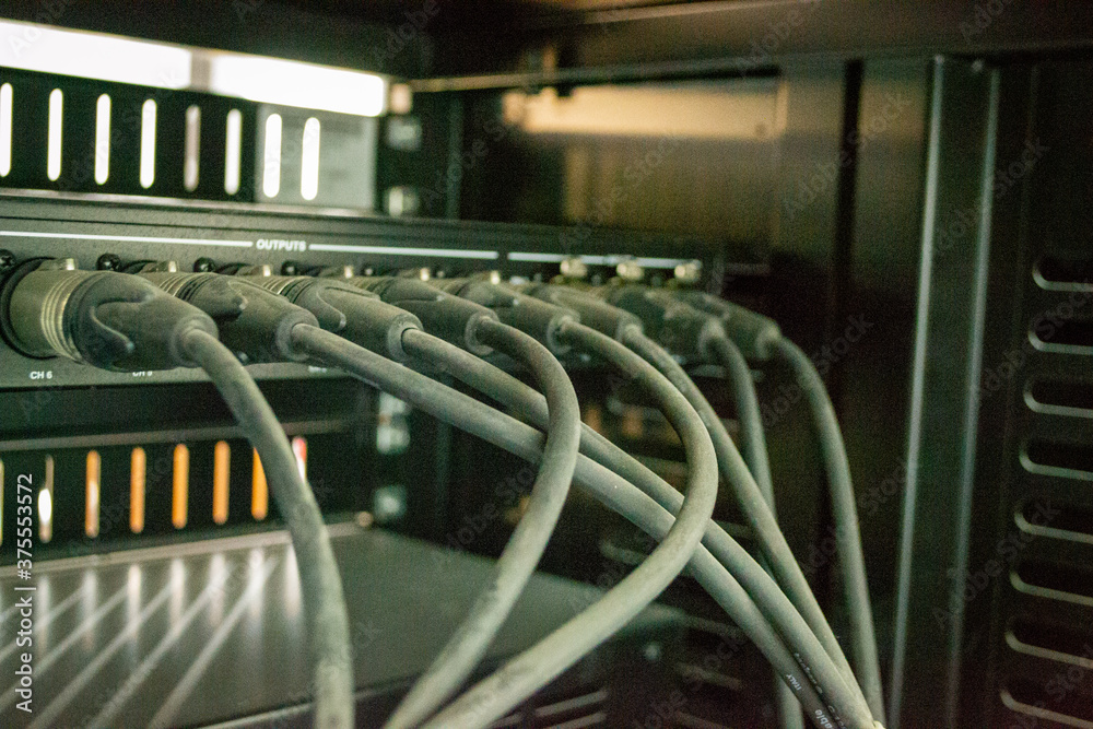 Fiber Optical connector interface. Fibre Channel swich. Severs computer ...