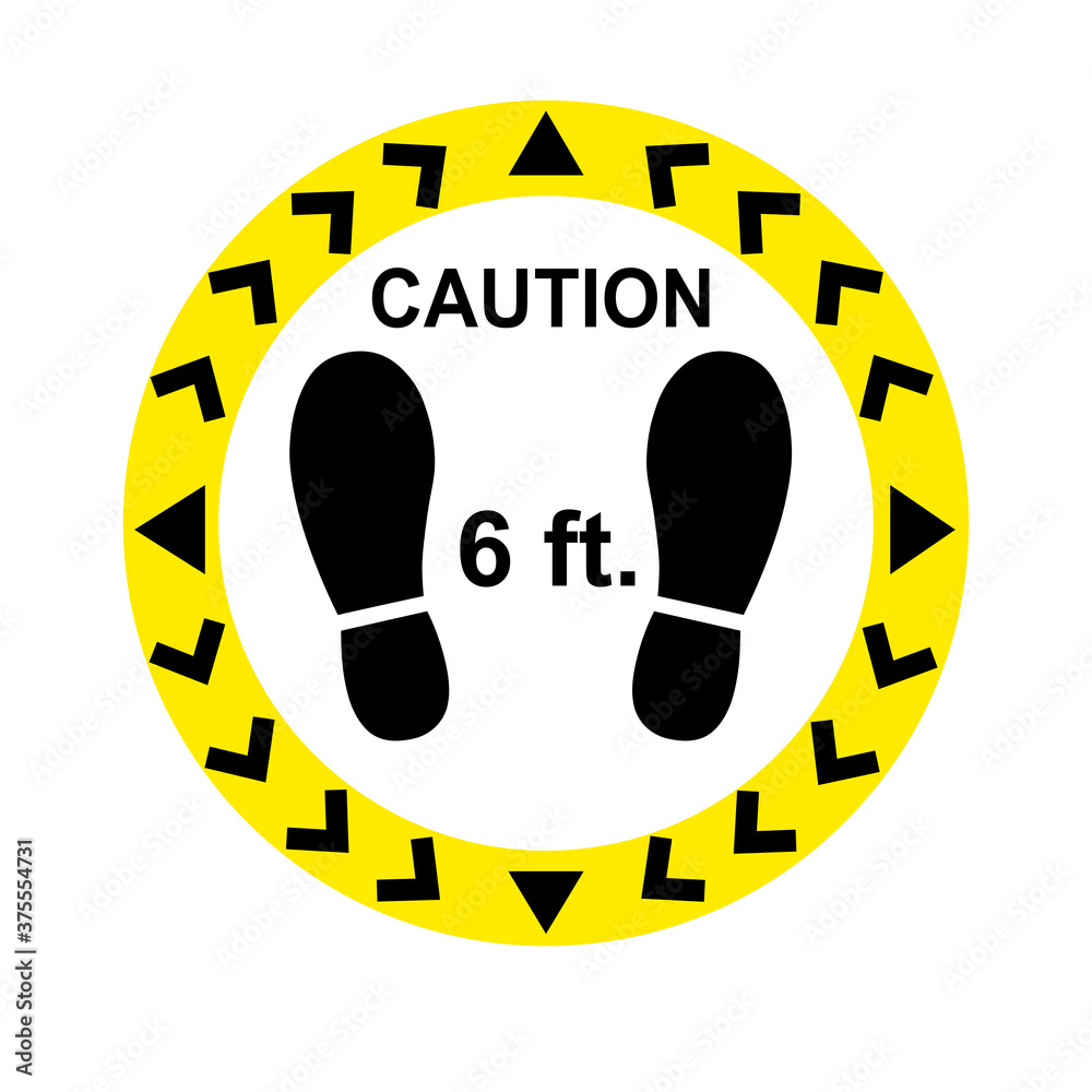 Concept social distancing. People should stand here or wait here on the ...