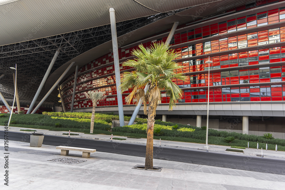 Foto de Exterior view of Ferrari World at Yas Island in Abu Dubai in ...