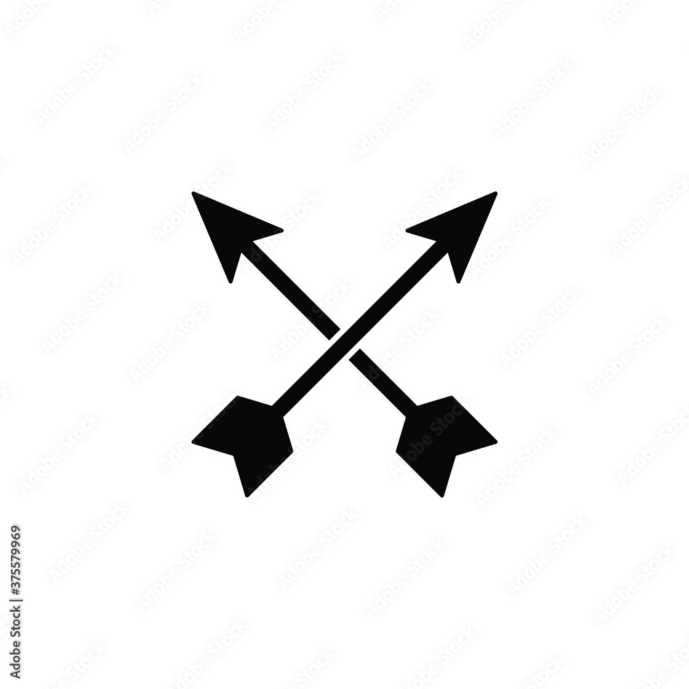 Crossed arrow icon vector, simple sign and symbol Stock Vector | Adobe ...