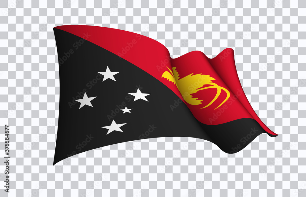 ภาพประกอบสต็อก Papua New Guinea flag state symbol isolated on ...