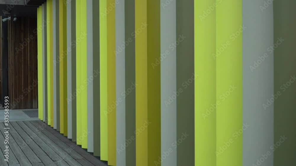 The exterior colourful design sample of the modern house with coloured ...