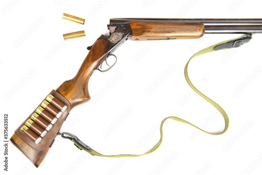 double-barreled rifle Stock Photo | Adobe Stock
