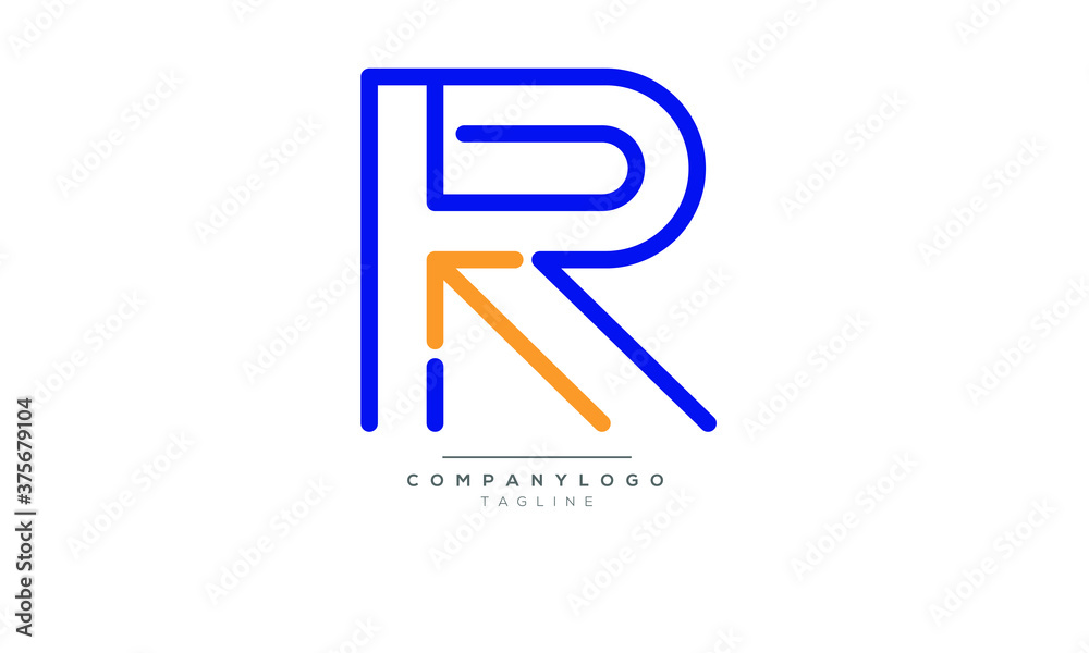 R initials monogram letter text alphabet logo design Stock Vector ...
