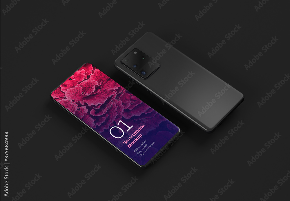 Smartphone Mockup for App and Mobile Web Design Stock Template | Adobe ...