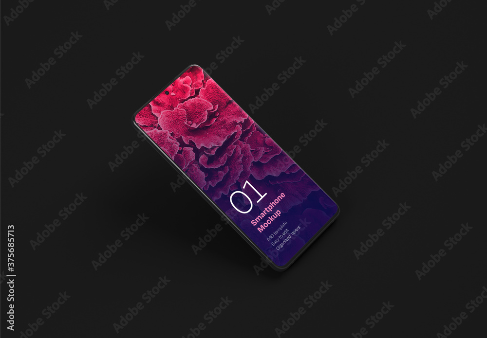 Smartphone Mockup for App and Mobile Web Design Stock Template | Adobe ...
