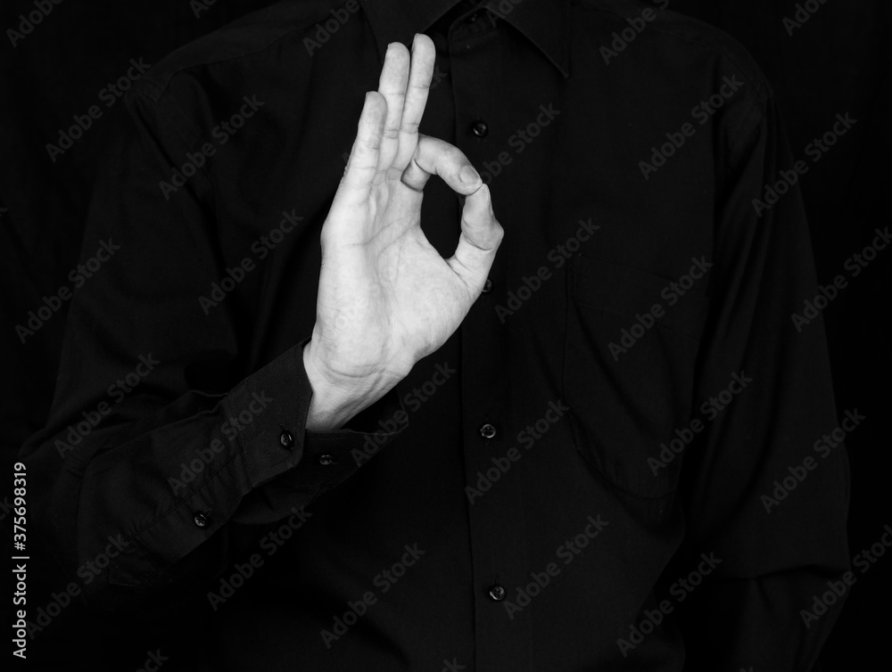 mannequin and black and white photography demonstrating sign language ...