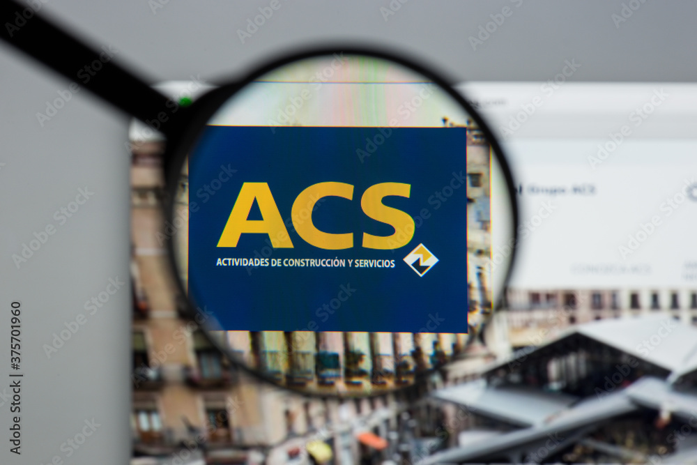 Milan, Italy - August 10, 2017: ACS website. It Actividades de ...