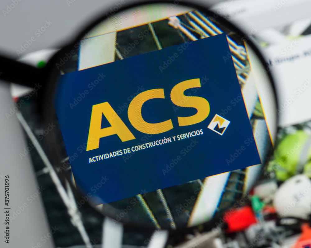 Milan, Italy - August 10, 2017: ACS website. It Actividades de ...