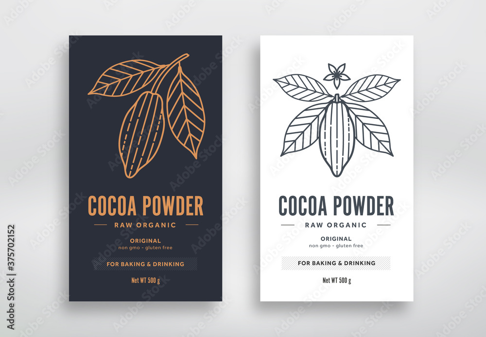 Cocoa Label Layout Stock Template | Adobe Stock