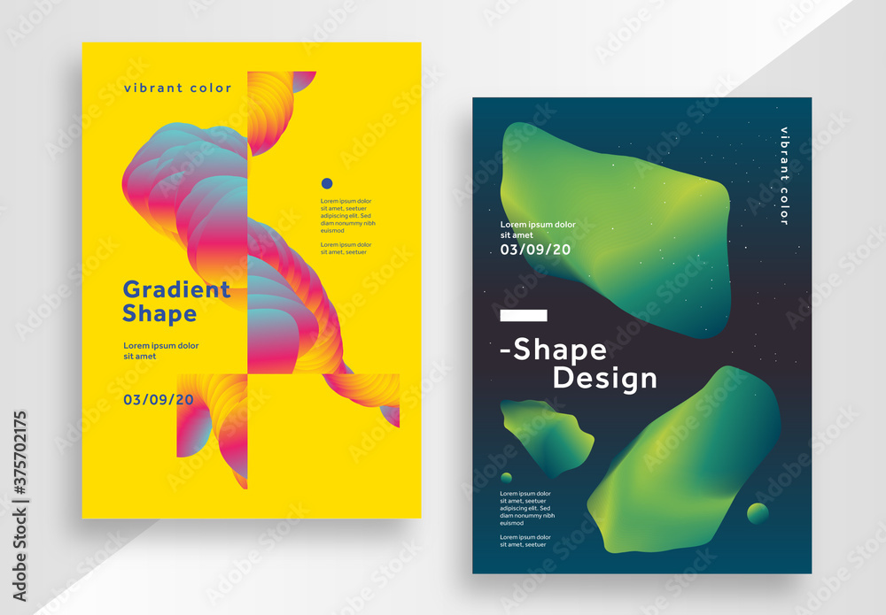 Modern Shape Poster Layout Stock Template | Adobe Stock