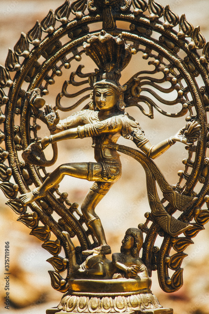 Statue of Hindu god Shiva as Nataraja Lord of Dance. India Stock Photo ...