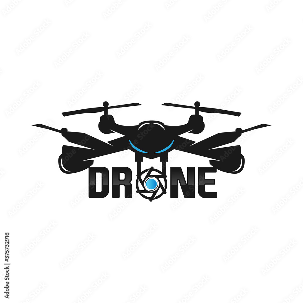 drone logo isolated on white background. Set of drone service and ...