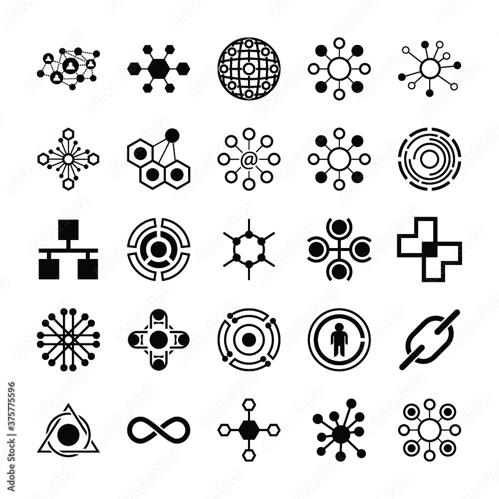Connection Symbols Vector Icons Stock Vector | Adobe Stock