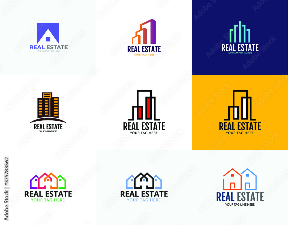 Estate Agency Logo Pack Stock Vector | Adobe Stock